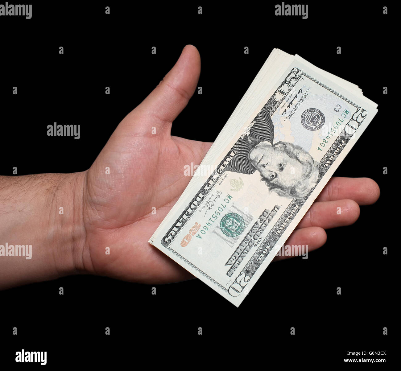 Money in hand Stock Photo - Alamy
