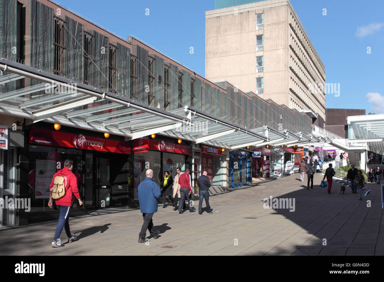 1960s Shopping Precinct, Bull Yard, Coventry Stock Photo - Alamy