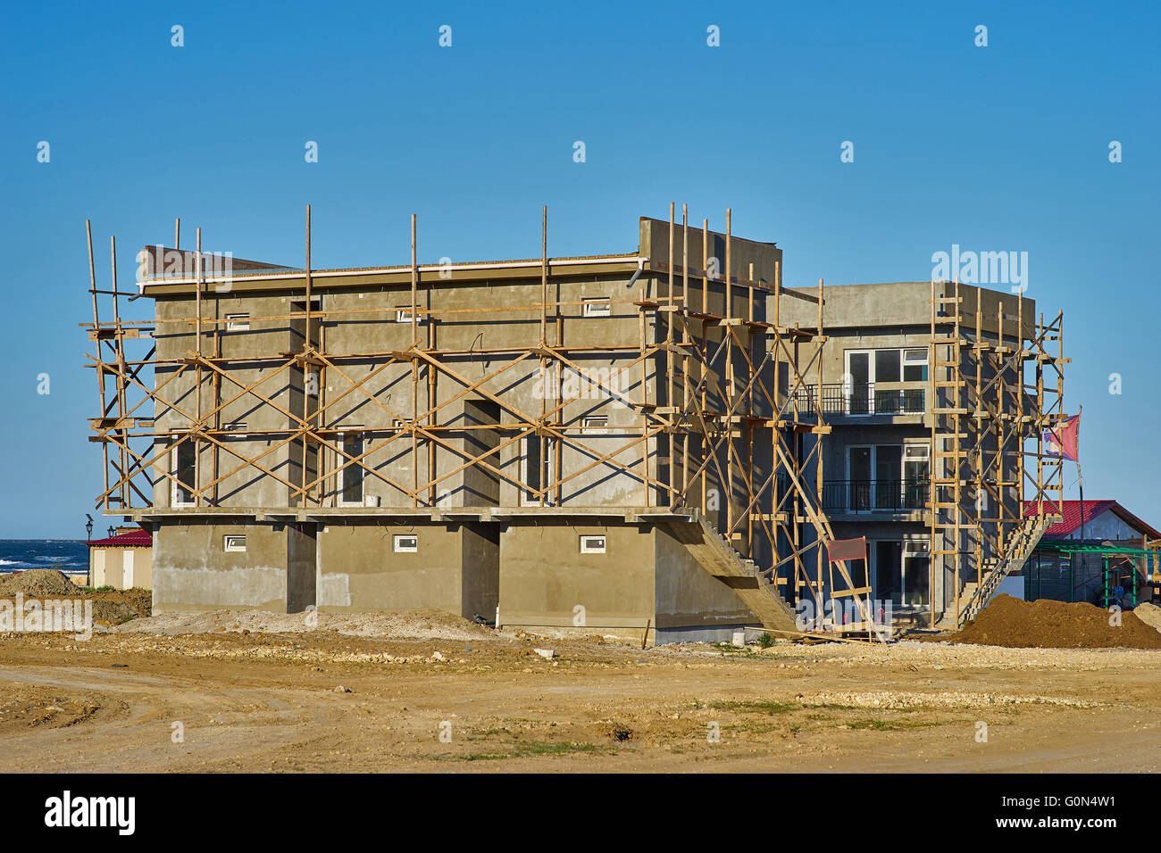 Structure of Building Under Construction Stock Photo - Alamy
