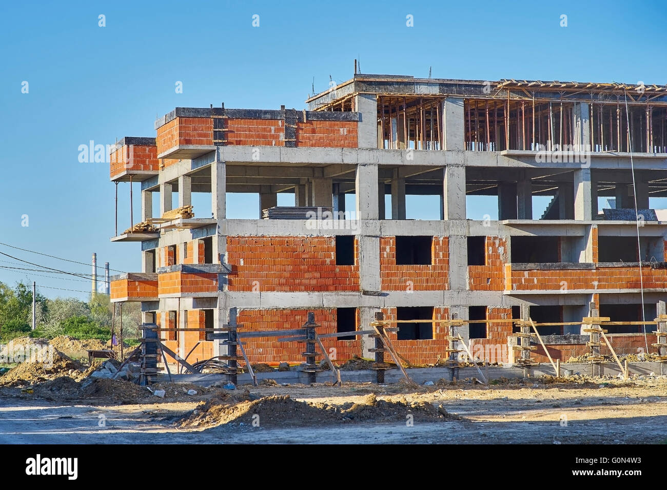 Structure of Building Under Construction Stock Photo - Alamy