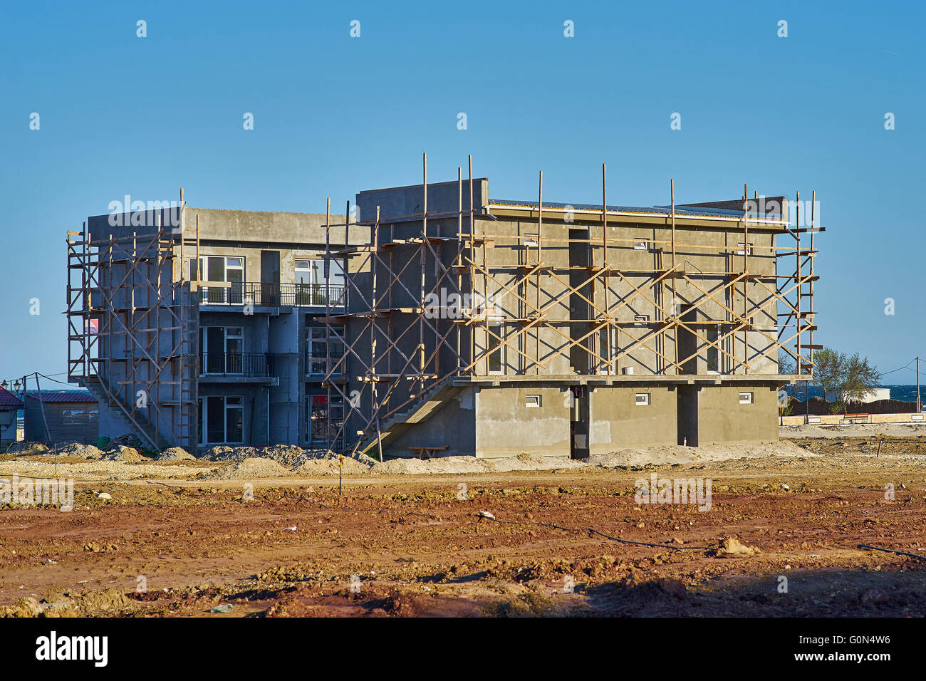 Structure of Building Under Construction Stock Photo - Alamy