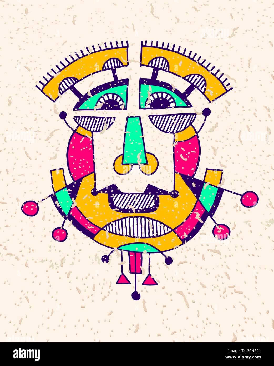 original avantgarde geometric composition of man person face Stock ...