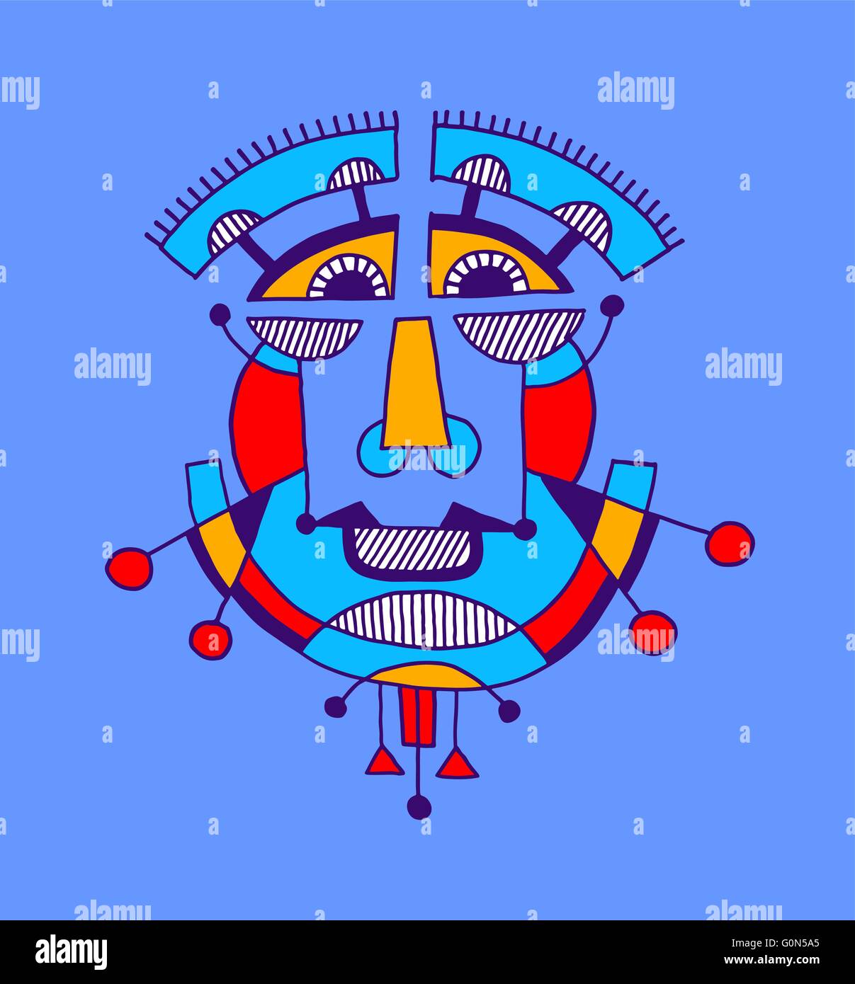 Simplified face Stock Vector Images - Alamy