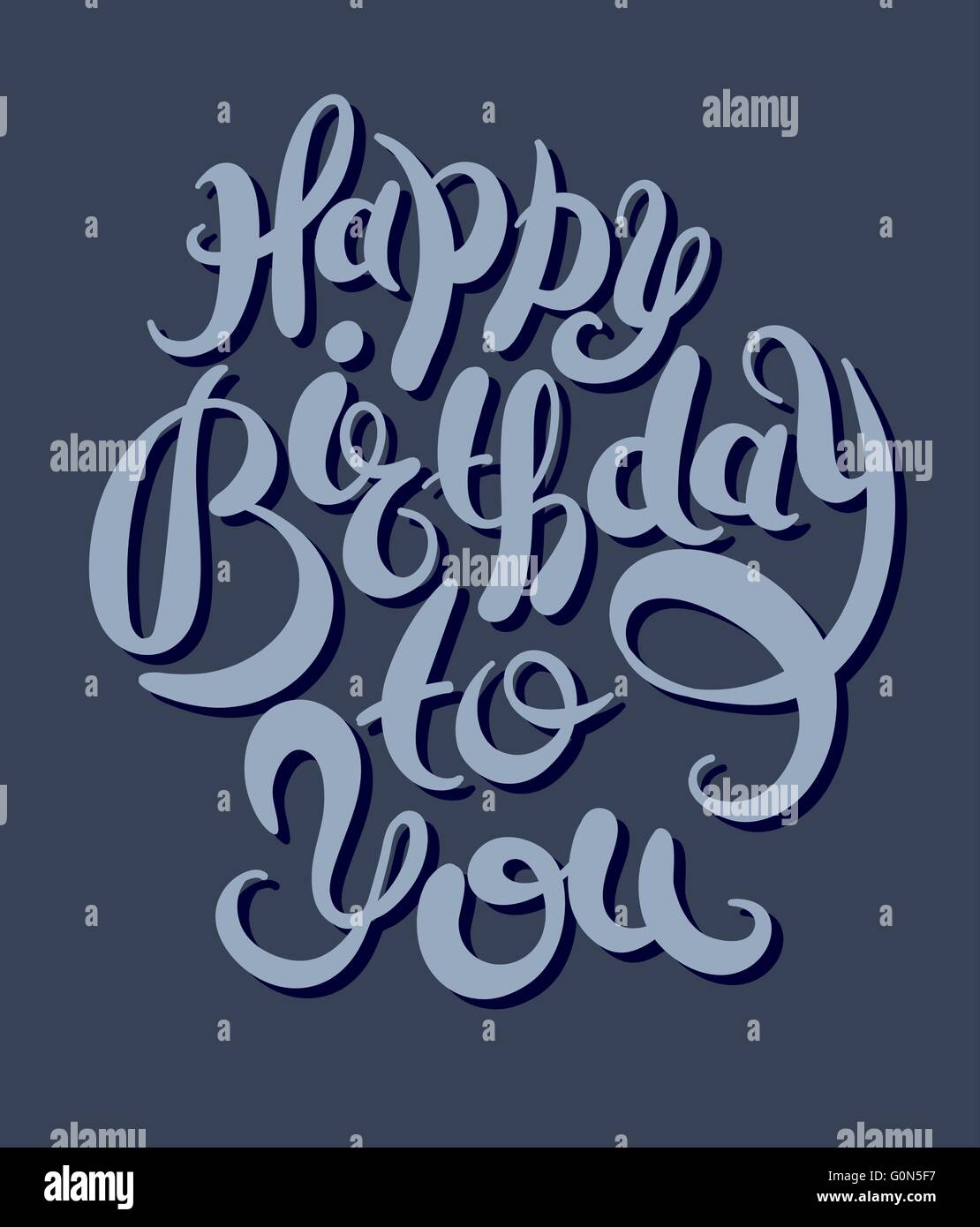 hand lettering inscription typography template Happy Birthday to Stock ...