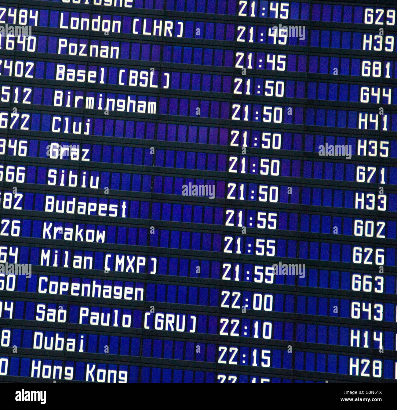 Airport timetable hi-res stock photography and images - Alamy