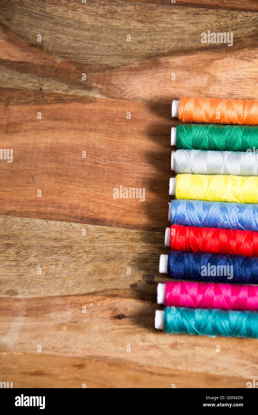 colorful sewing thread Stock Photo - Alamy