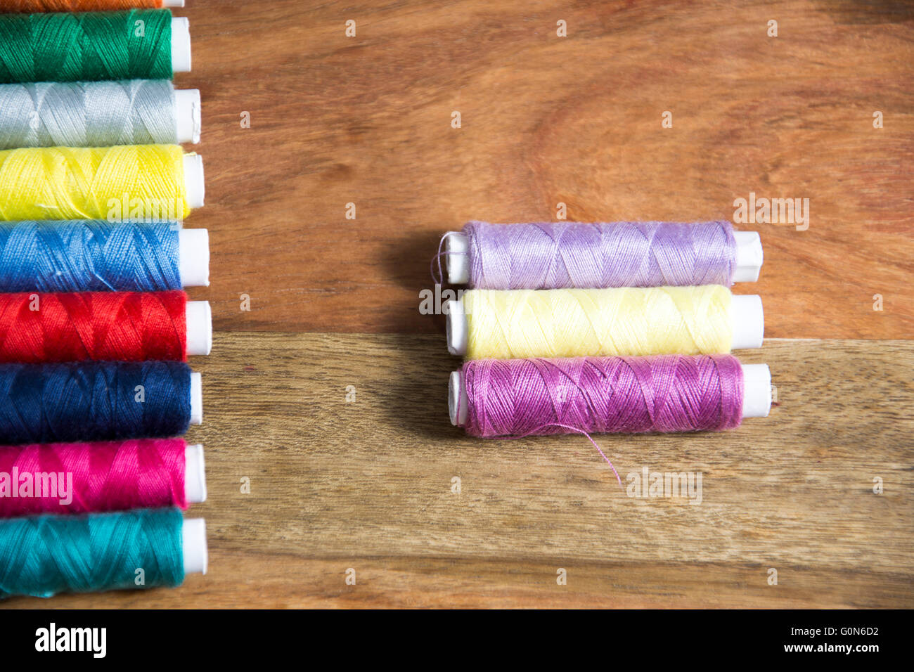 colorful sewing thread Stock Photo - Alamy
