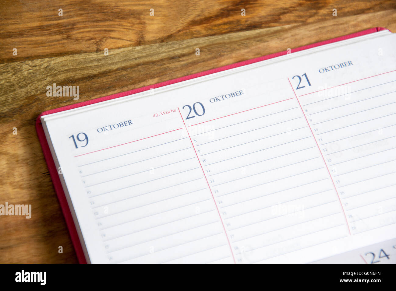 empty calender showing October Stock Photo - Alamy