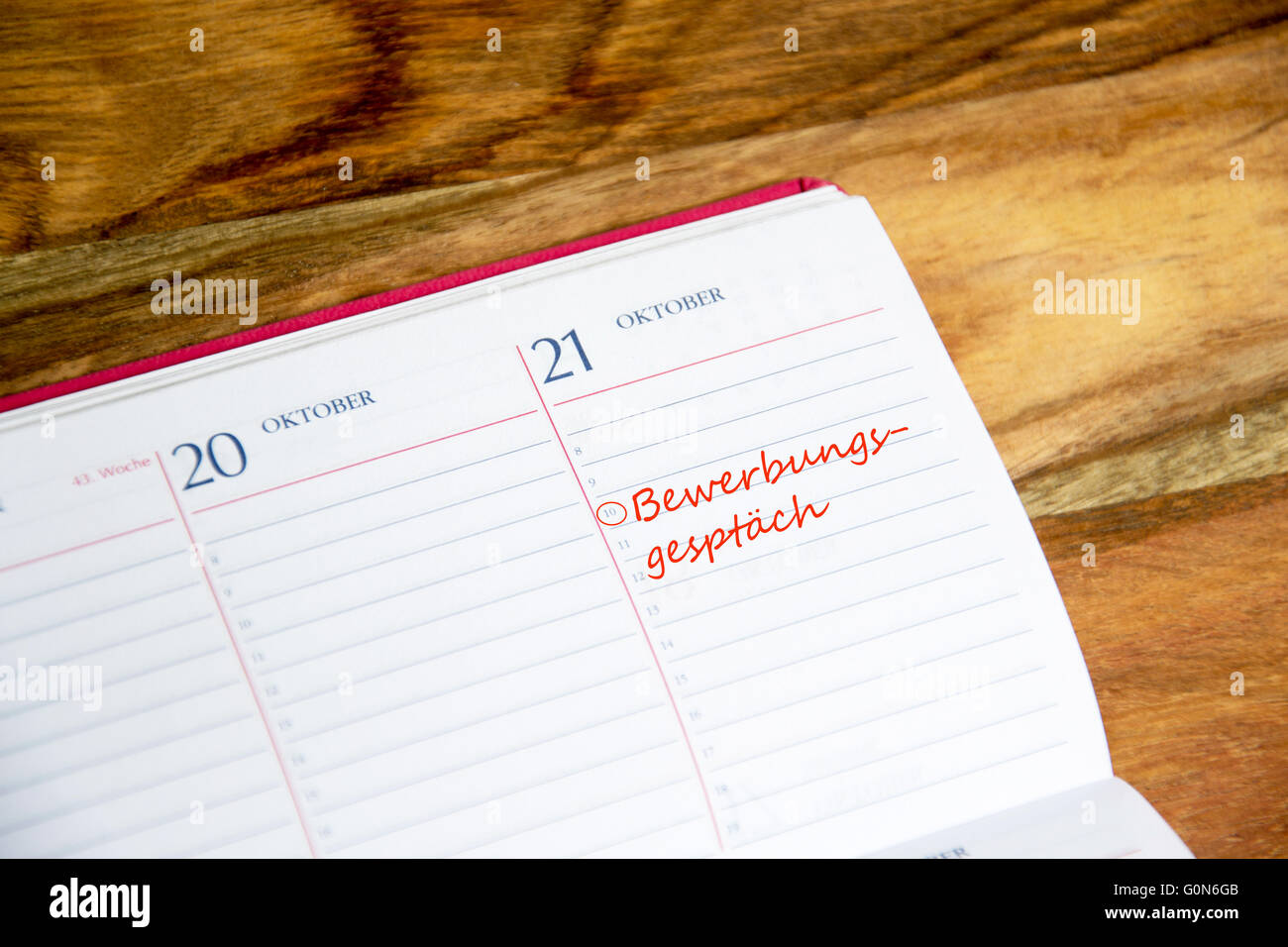 entry in the calender jour-fix Stock Photo - Alamy