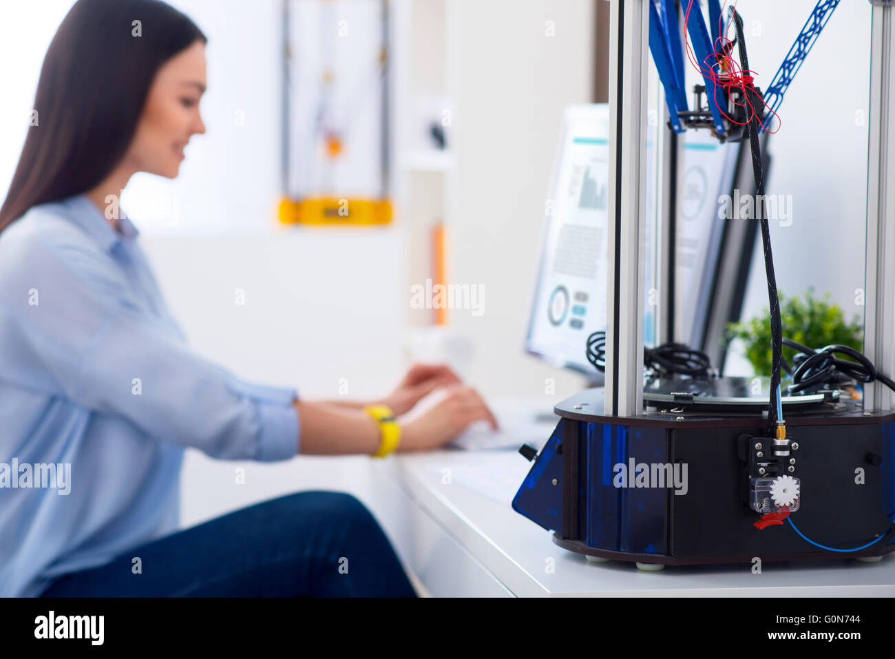 printer standing on the table Stock Photo - Alamy