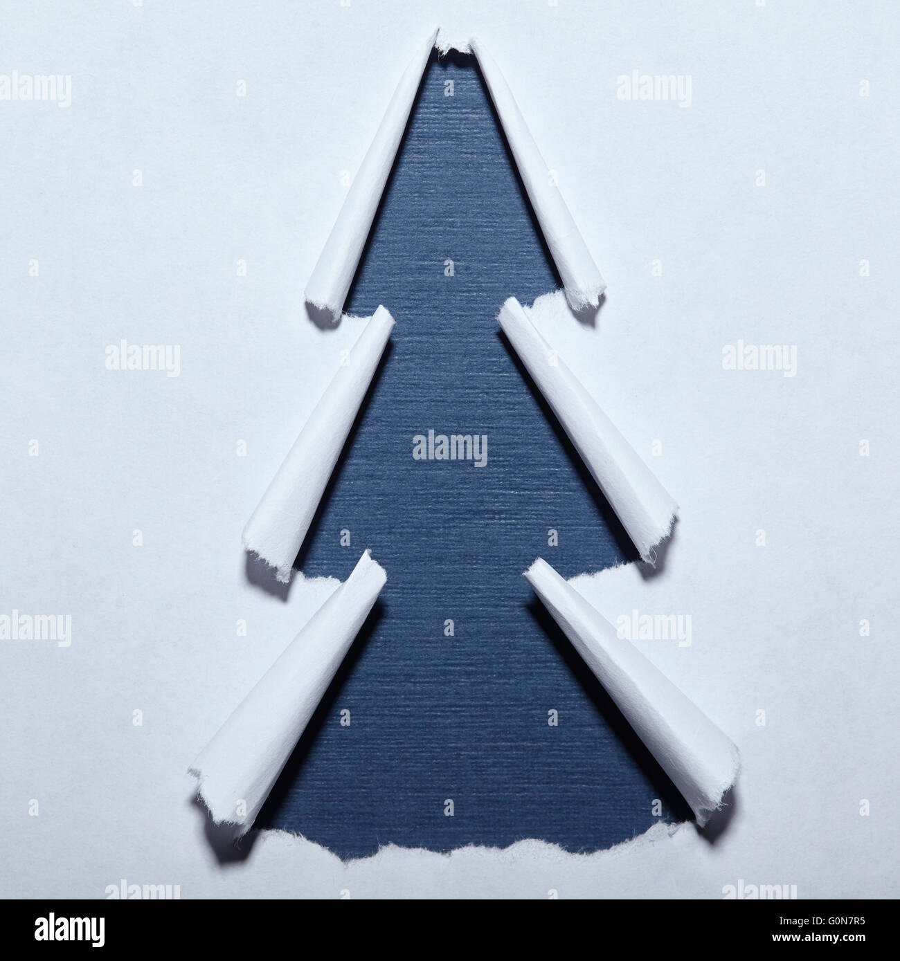Torn paper christmas tree Stock Photo - Alamy