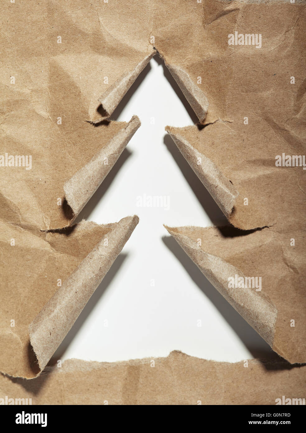 Torn paper christmas tree Stock Photo - Alamy