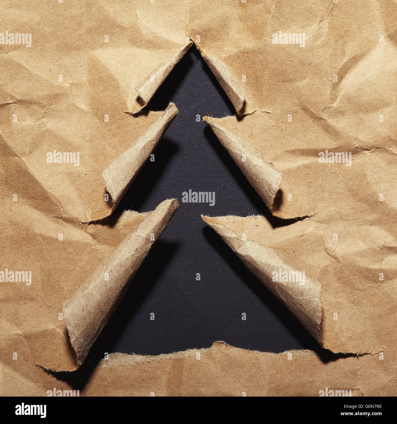 Torn paper christmas tree Stock Photo - Alamy