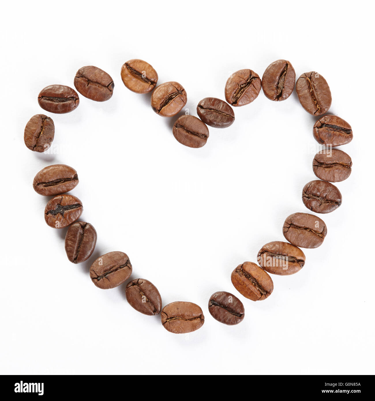 heart made with coffee beans Stock Photo - Alamy