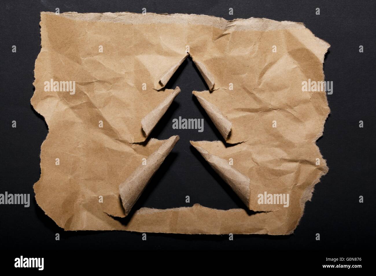 Torn paper christmas tree Stock Photo - Alamy