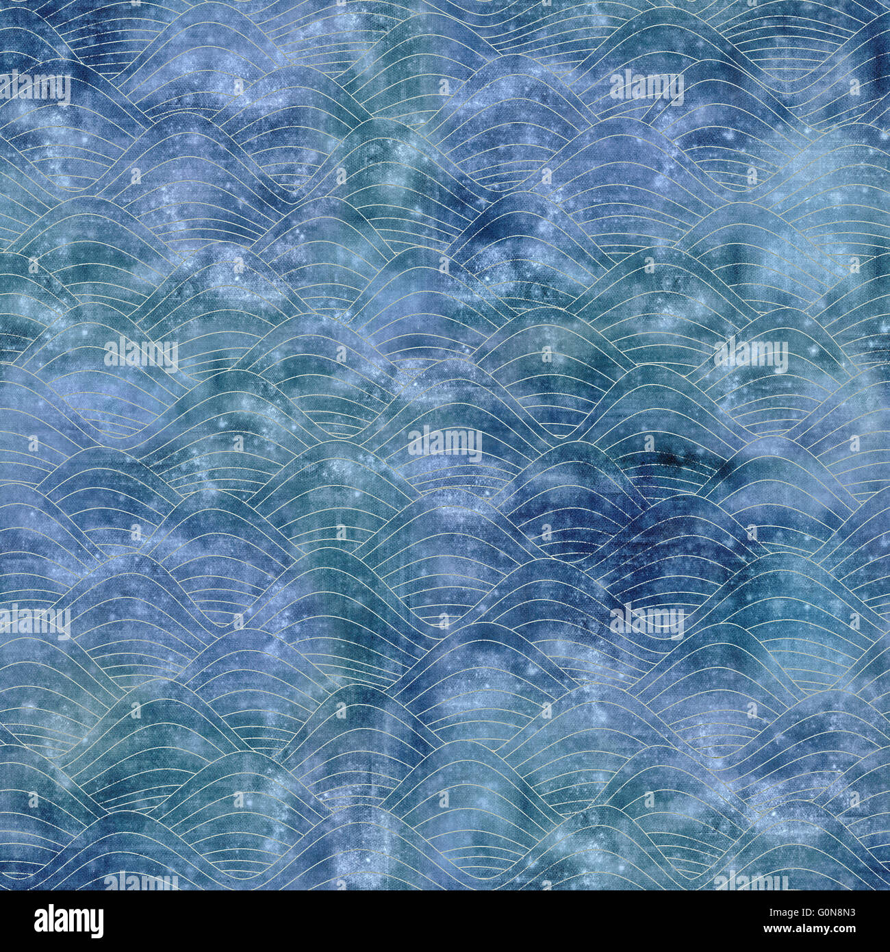 repeatable seamless graphic background with waves in paper texture ...