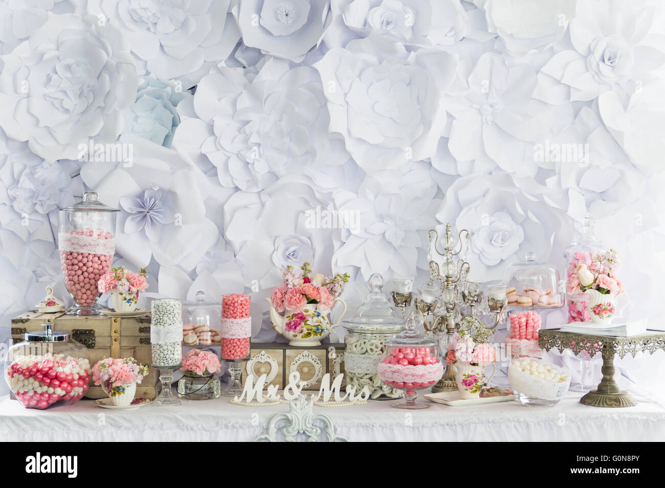 Wedding Detail - Sweet Table Stock Photo - Alamy