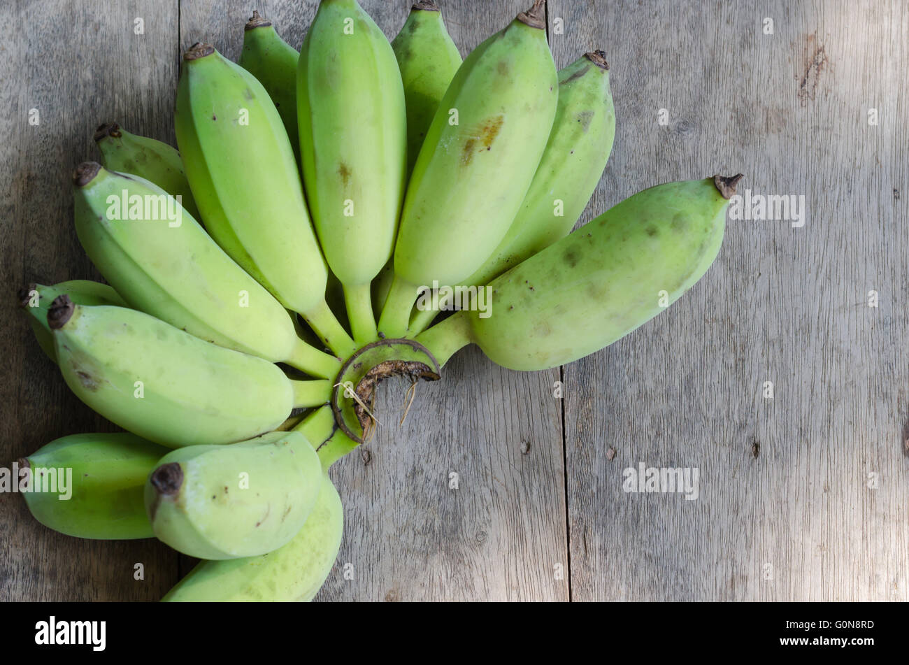 Organic Green Banana Stock Photo - Alamy