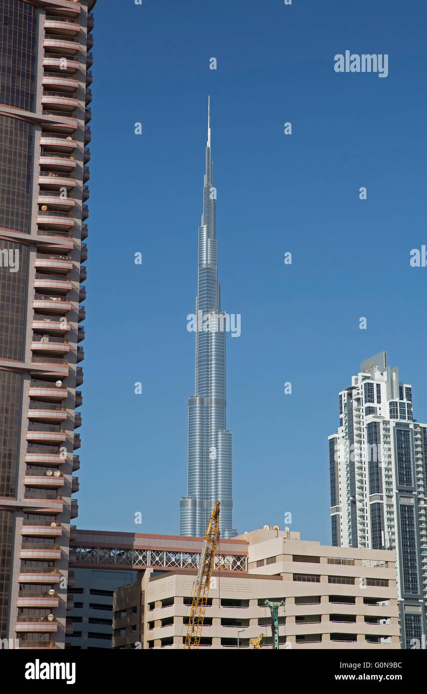 A view of Burj Khalifa, the tallest building in the world with 160 ...