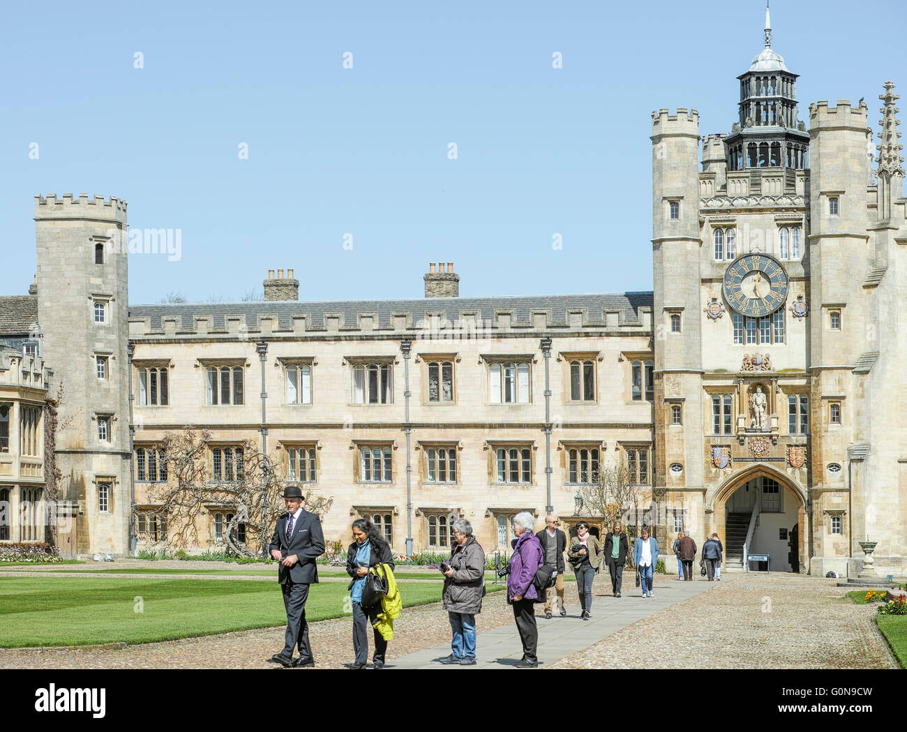 Great Court and king Edward's tower at Trinity college (university of ...