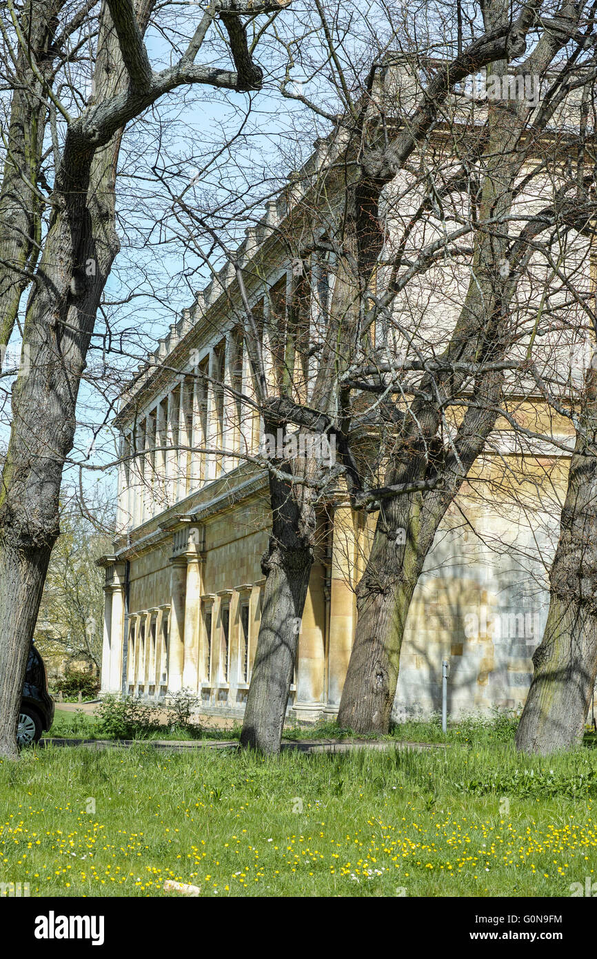 Wren library at Trinity college (university of Cambridge, England), the ...
