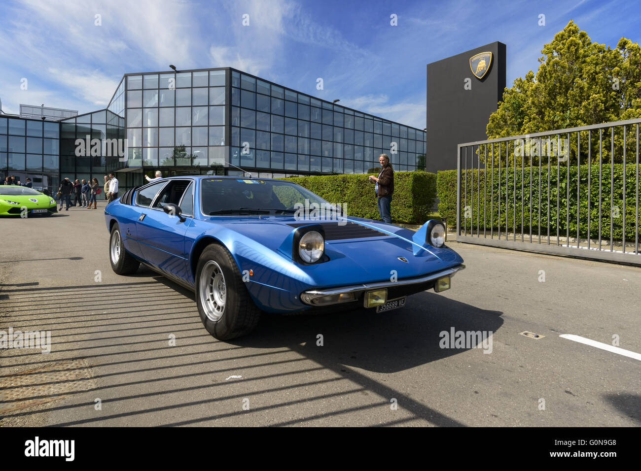 Lamborghini parade in front of the Lamborghini factory in Sant'Agata ...