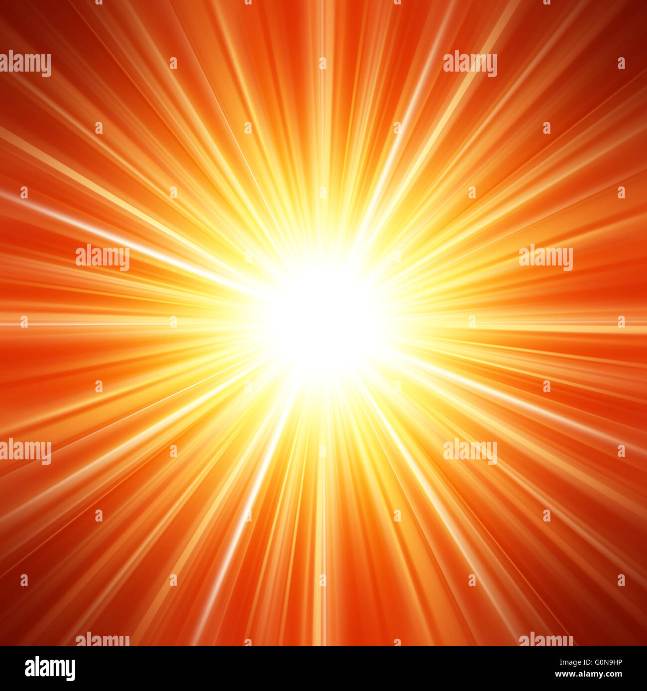 Bright white flash on a orange background Stock Photo - Alamy