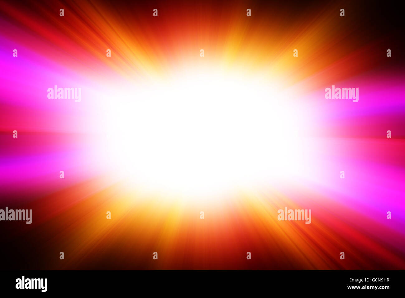 Bright white flash on a colorful background Stock Photo - Alamy