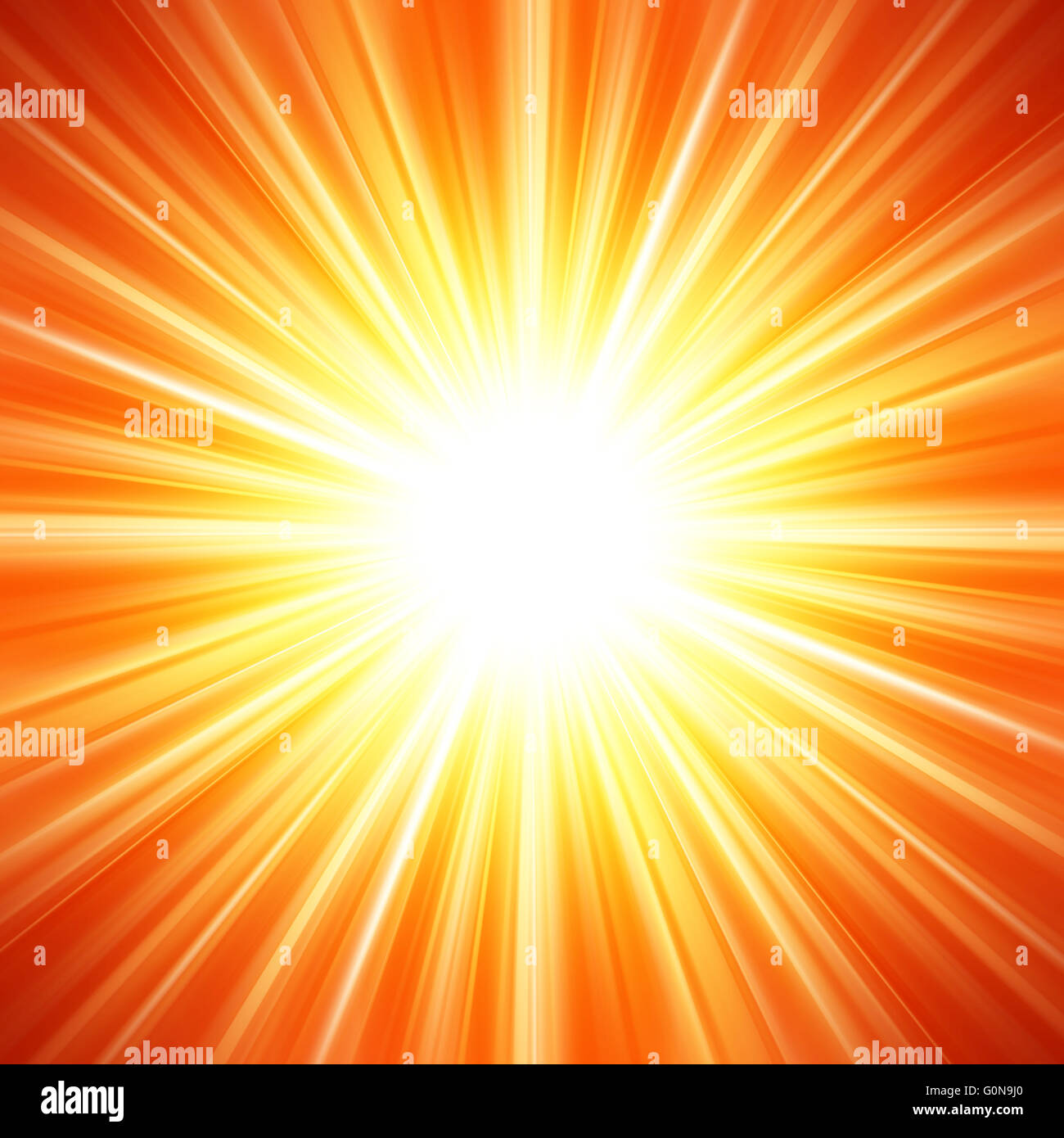 Bright white flash on a orange background Stock Photo - Alamy