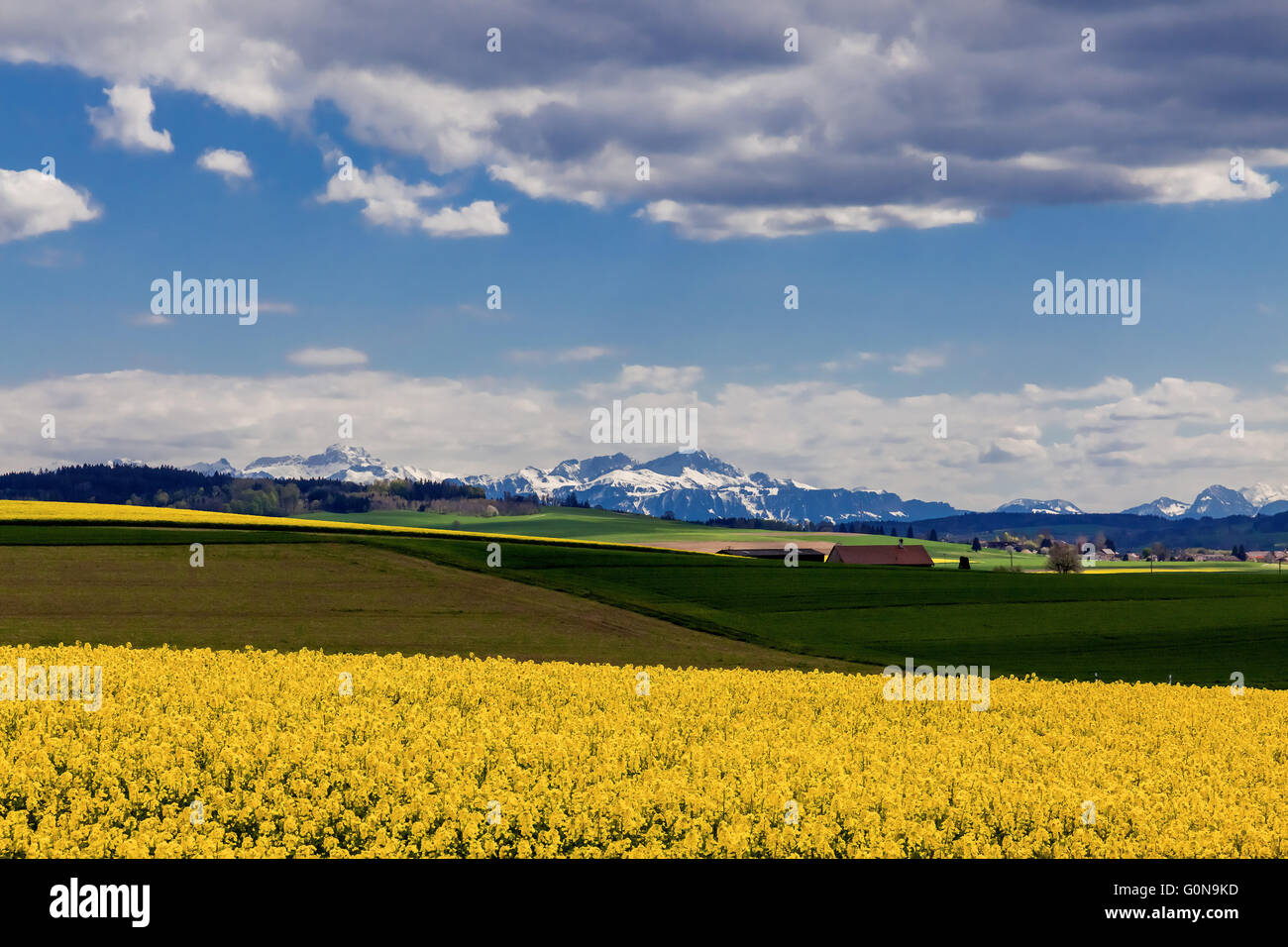 Dramatic Swiss landscape, Switzerland Stock Photo - Alamy