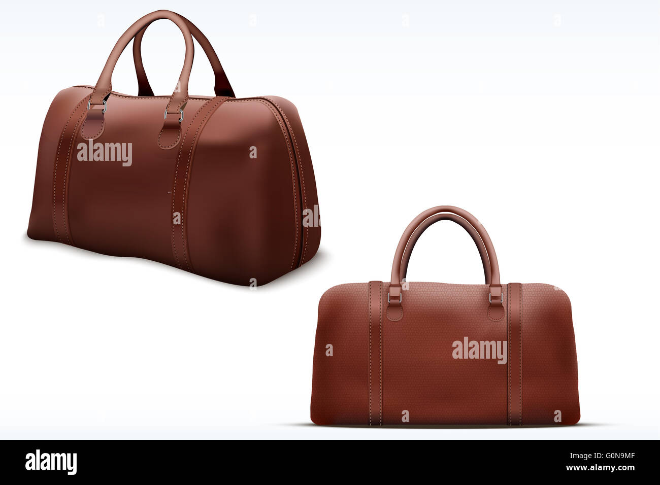 Classic Leather Bag Set Stock Photo - Alamy