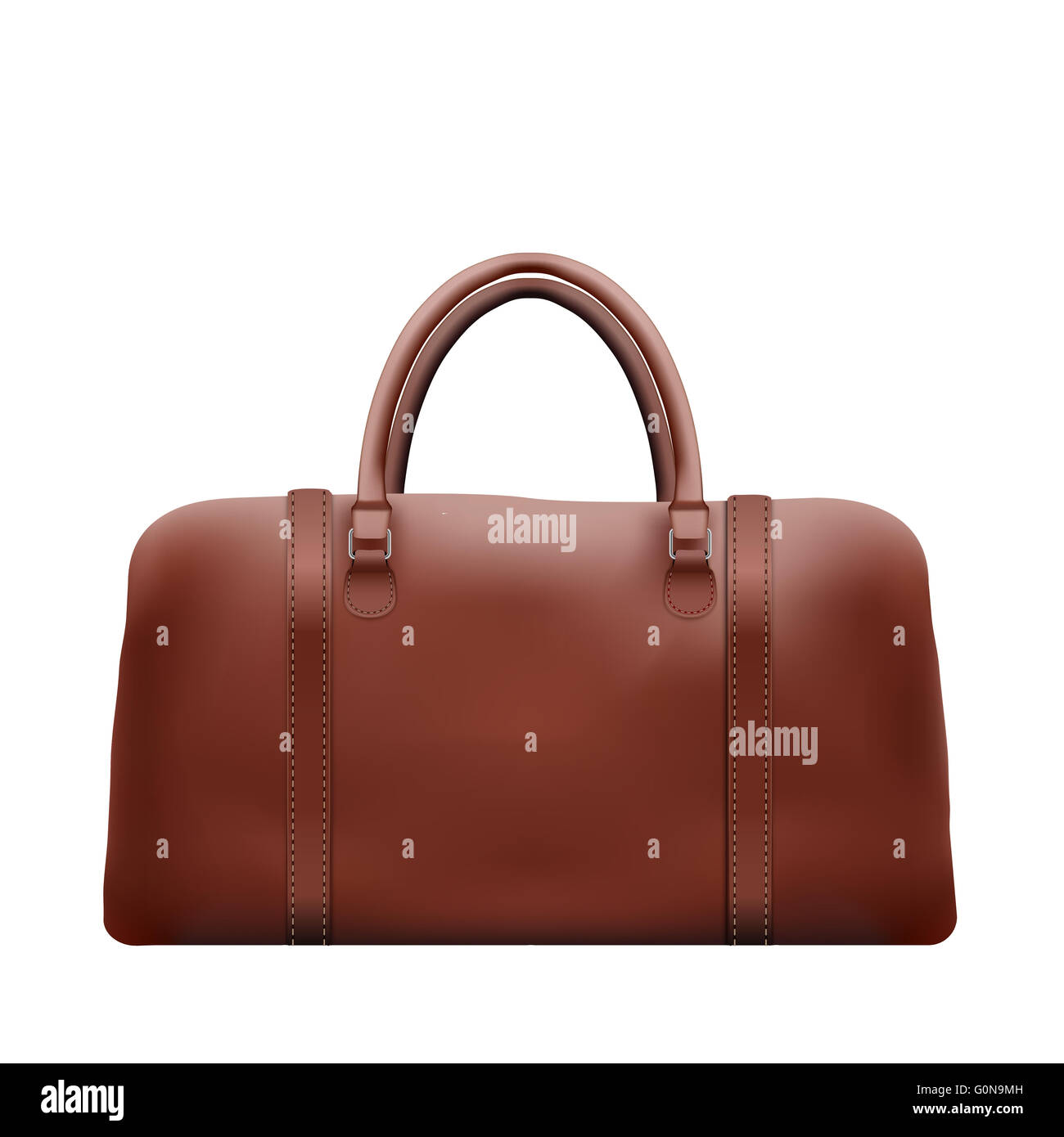 Classic Brown Leather Bag Stock Photo - Alamy
