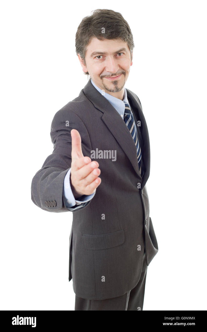 Young man offering hand handshake hi-res stock photography and images ...