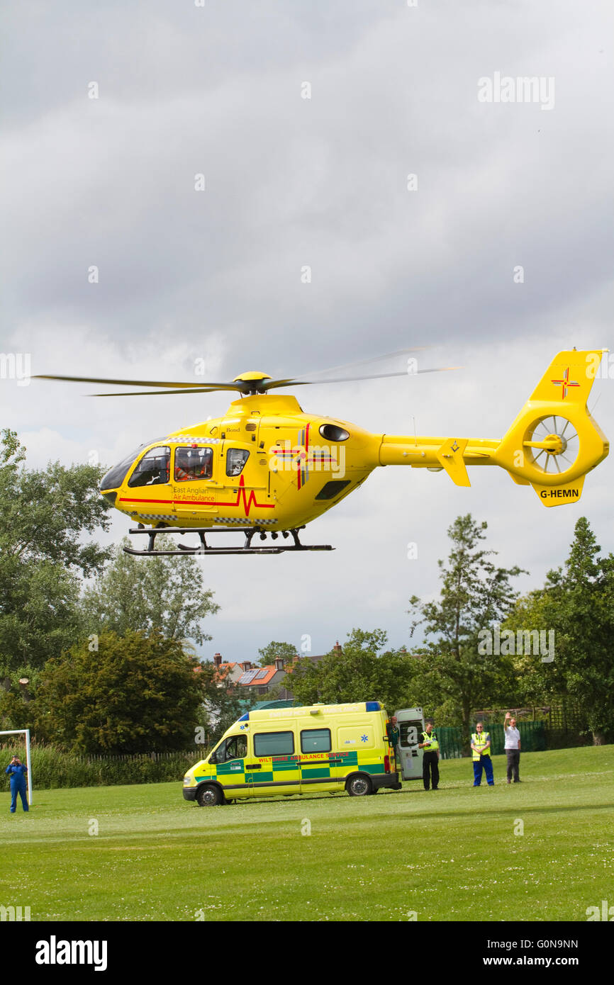 Ambulance helicopter taking off hi-res stock photography and images - Alamy