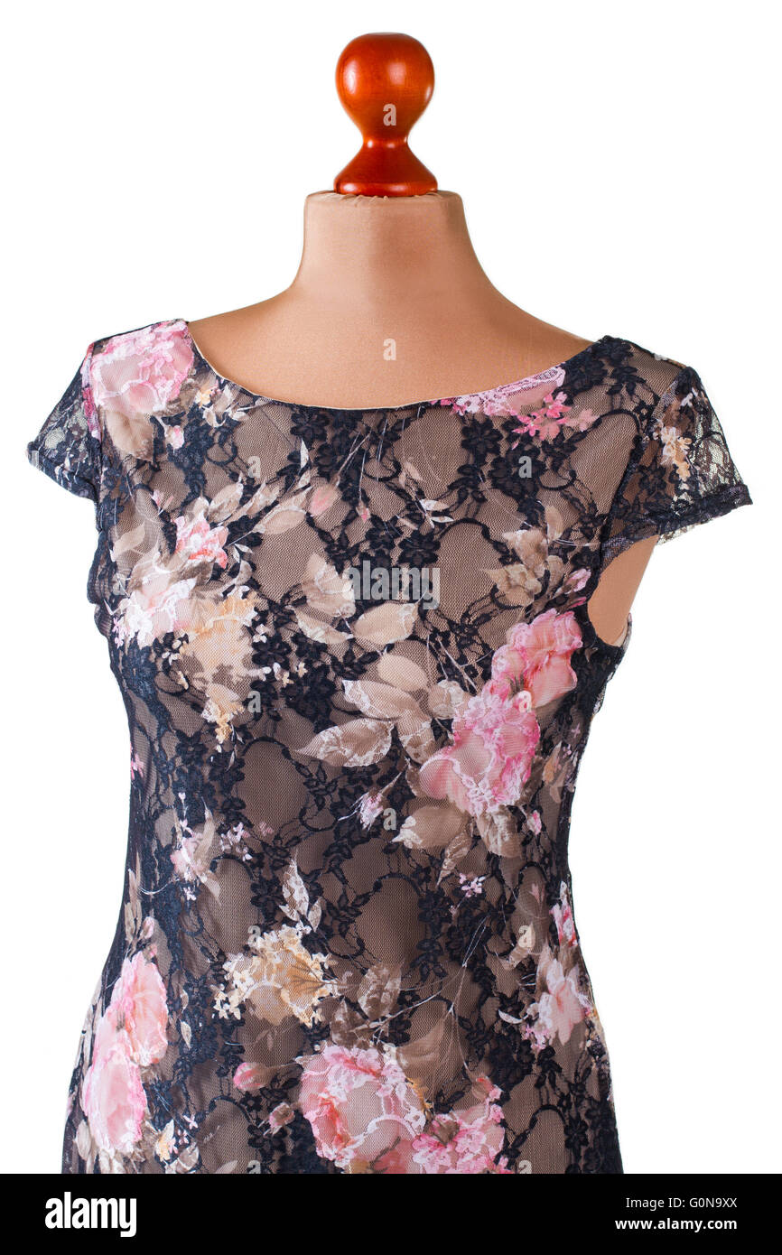Dark dress with floral pattern Stock Photo - Alamy