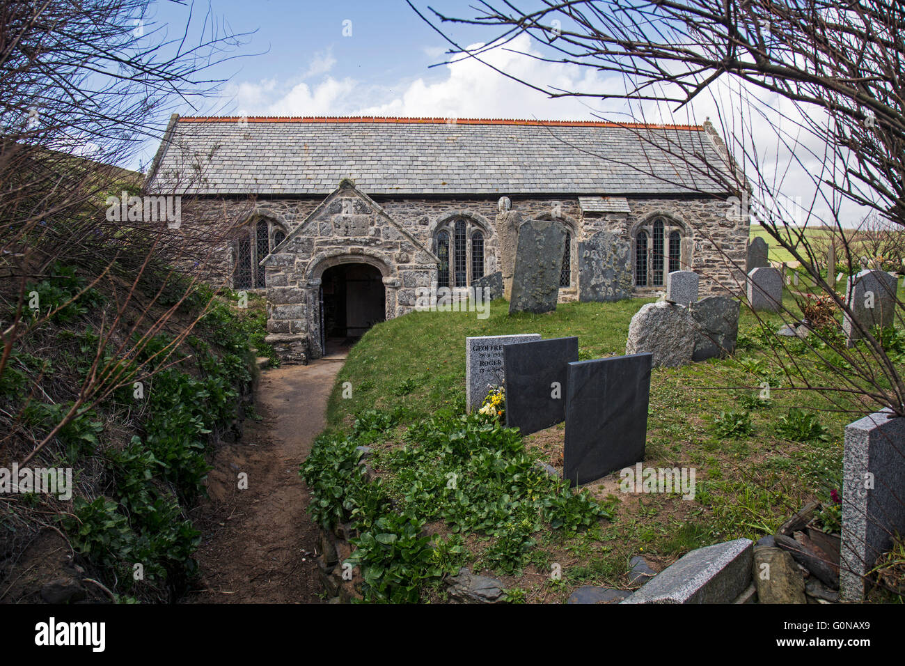 The church of St. Winwaloe, near Church Cove, in the parish of ...