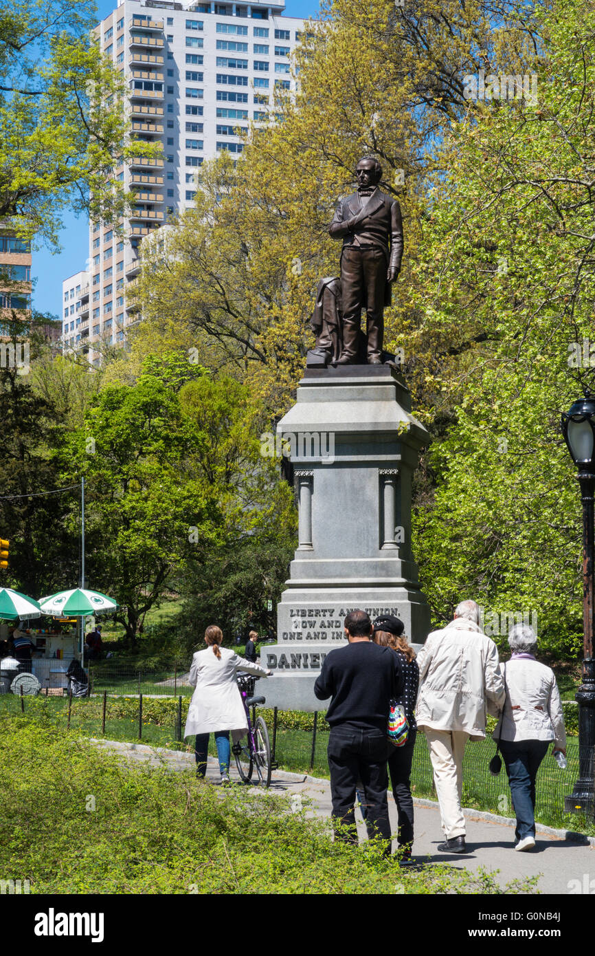 Statue of Daniel Webster, Central Park, NYC Stock Photo - Alamy