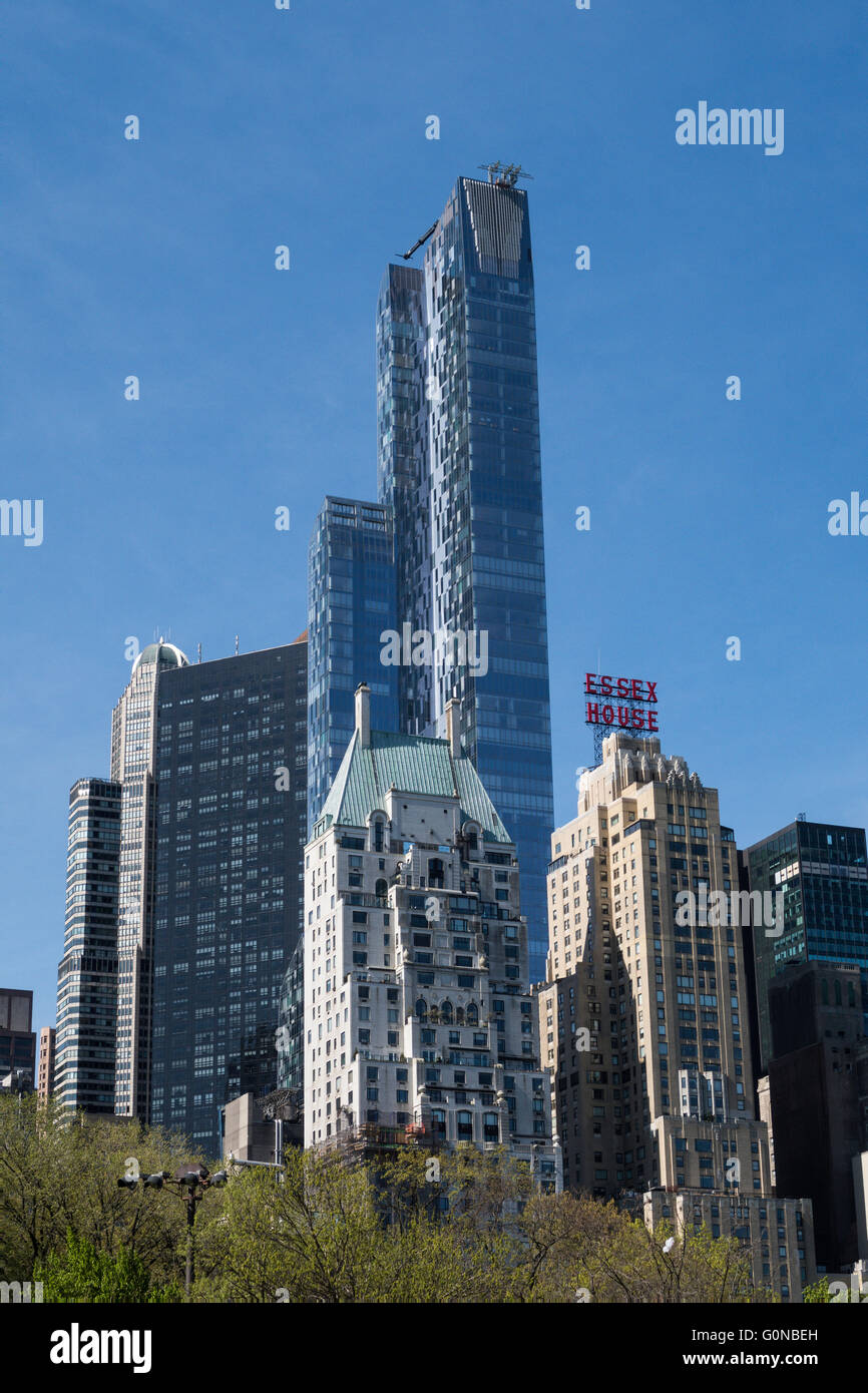 Skyline from Central Park including One 57 Highrise Building, 57th ...