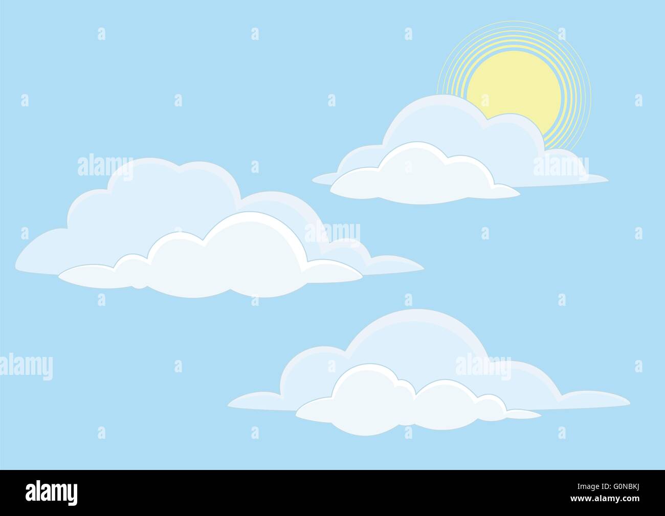 Sky clouds cumulus Stock Vector Images - Alamy