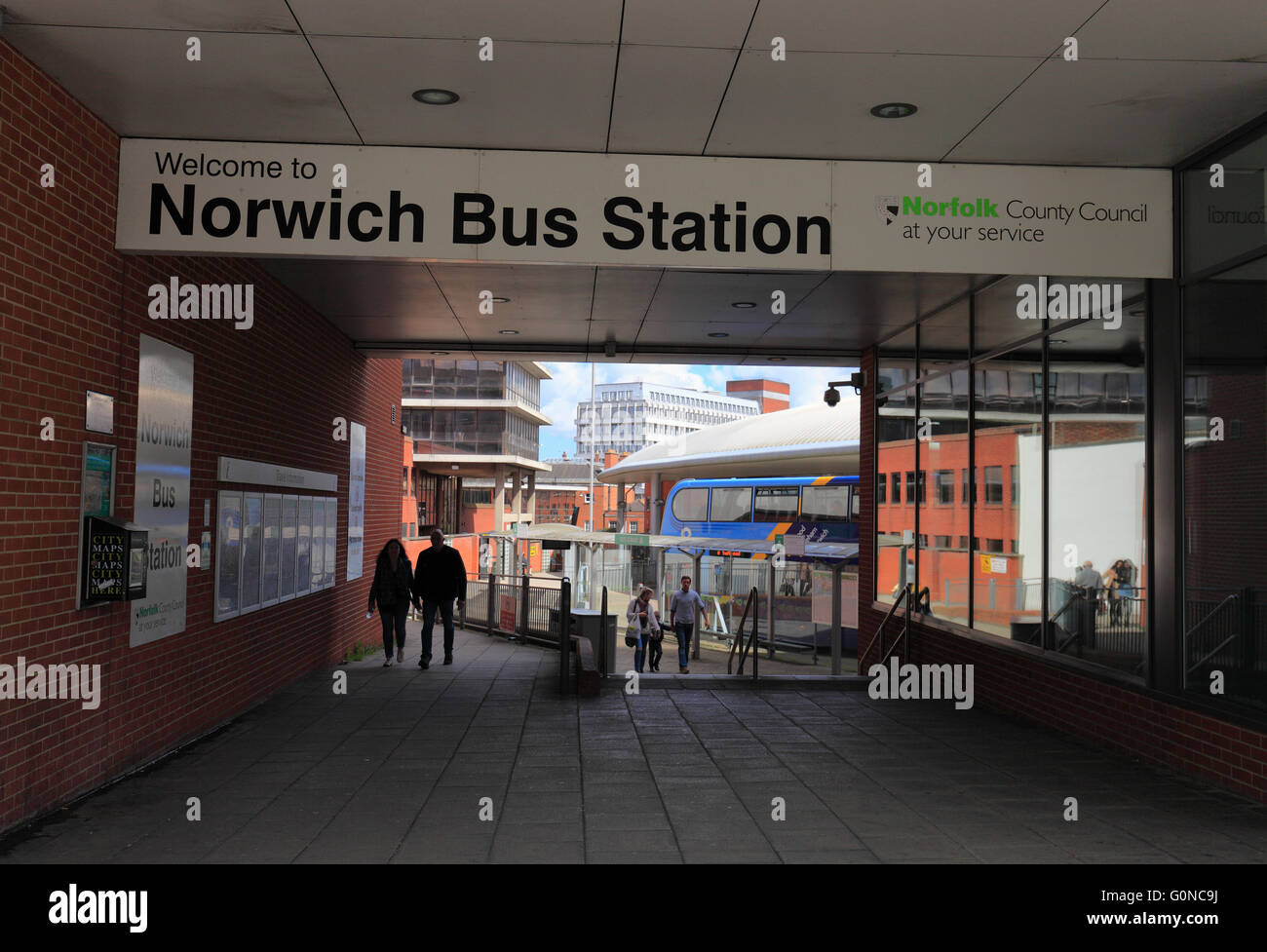 Norwich Bus Station, Norfolk, England, UK Stock Photo - Alamy