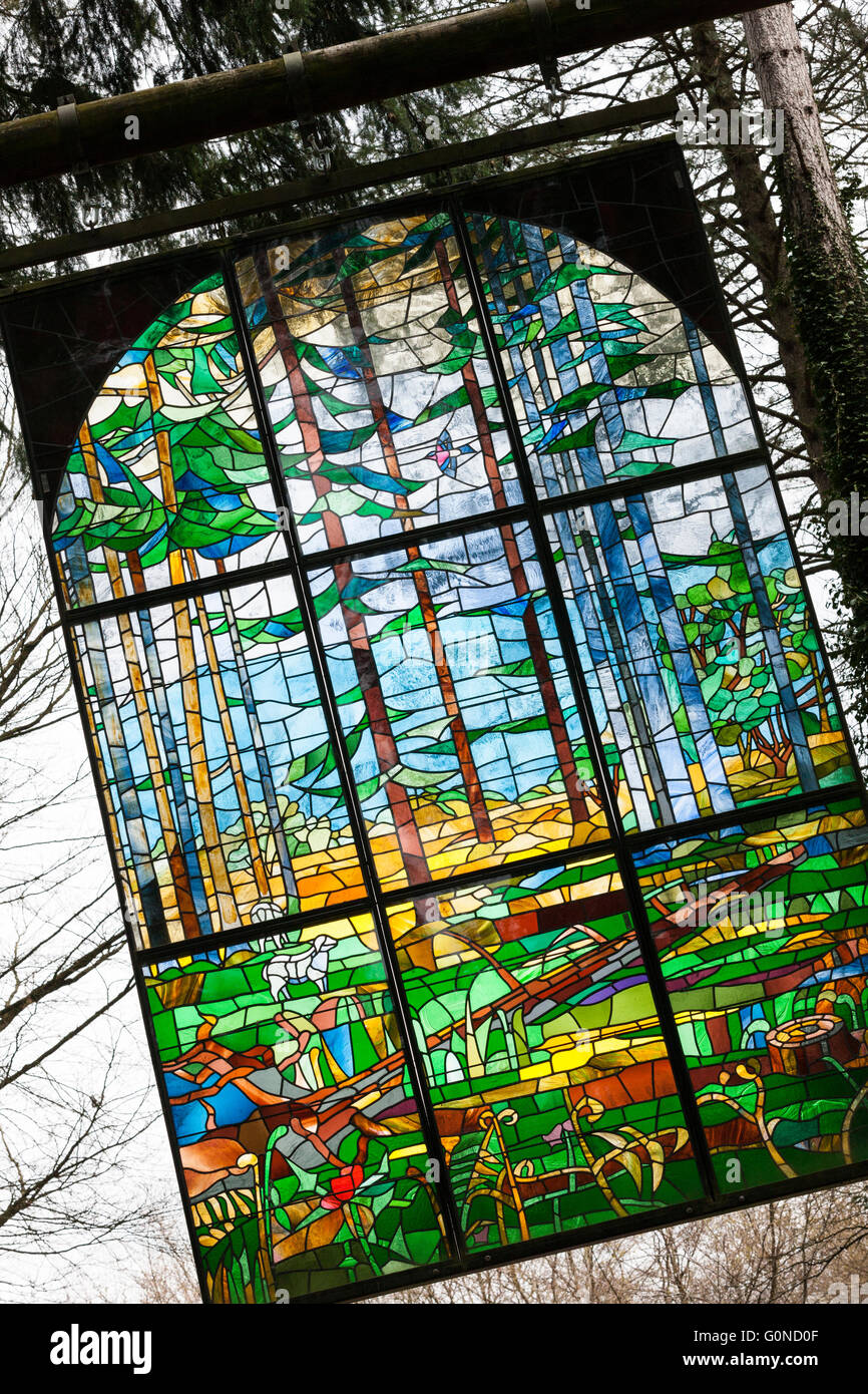 Stained glass art. Enormous stained glass sculpture hanging from the ...