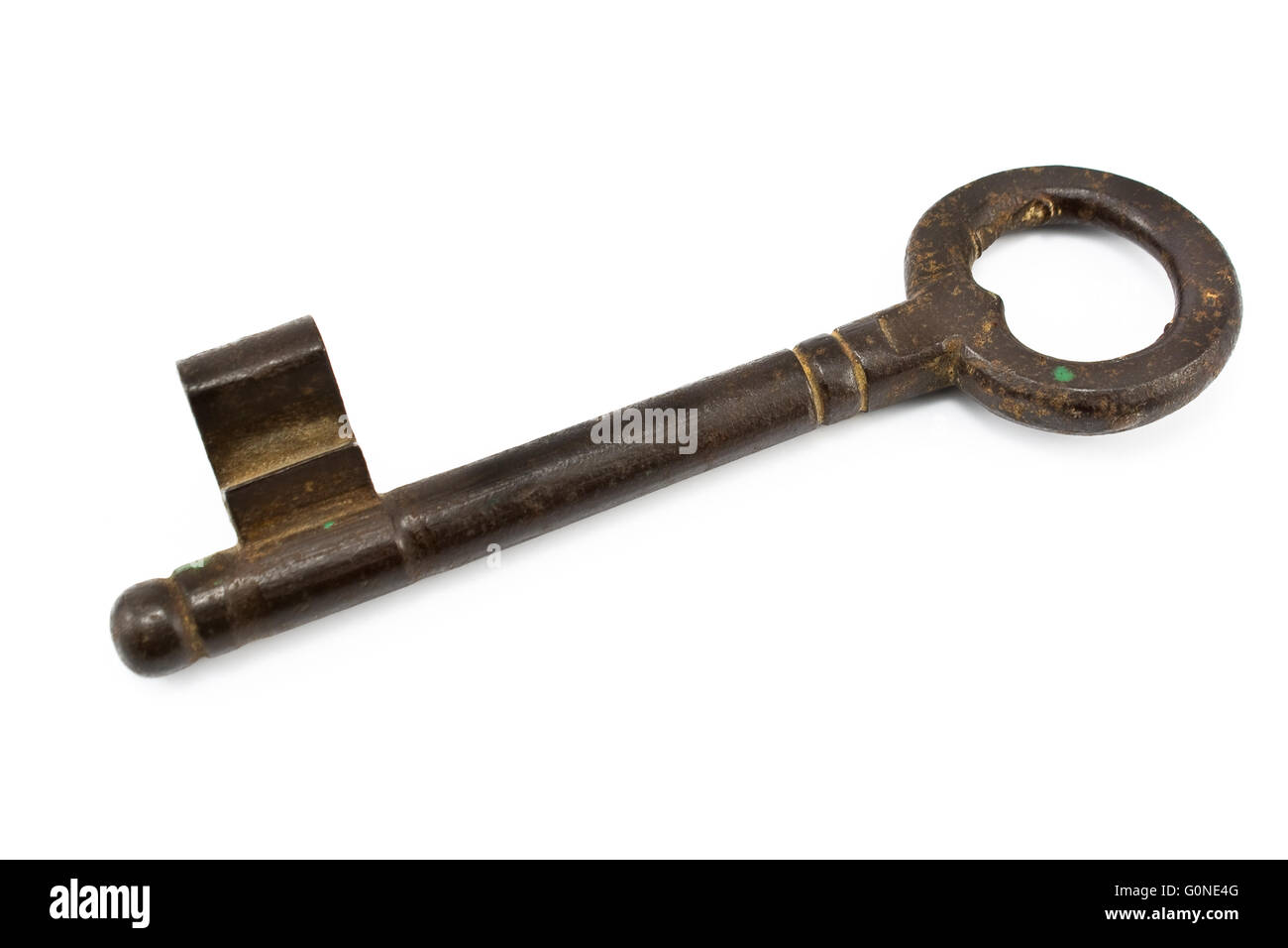 Old rusty key isolated on white Stock Photo - Alamy