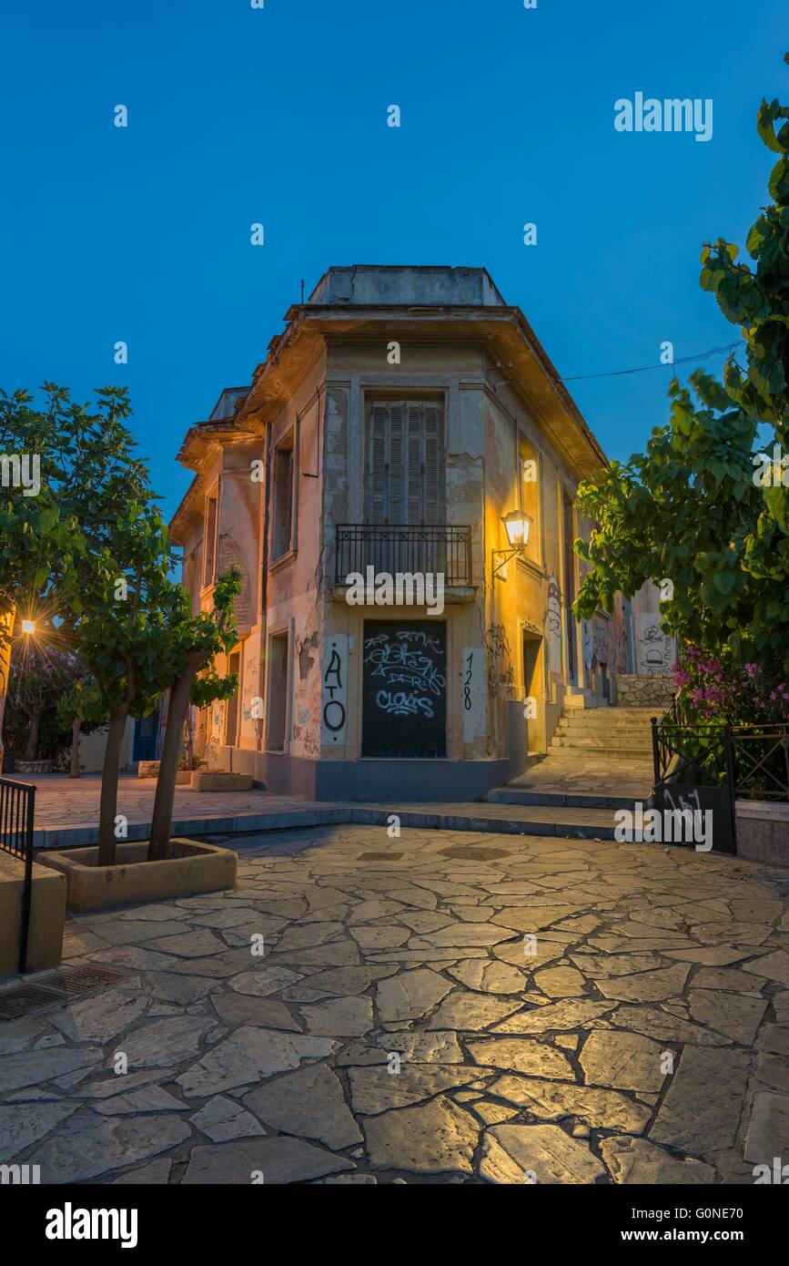 Beautiful alley at Plaka area Greece Stock Photo - Alamy
