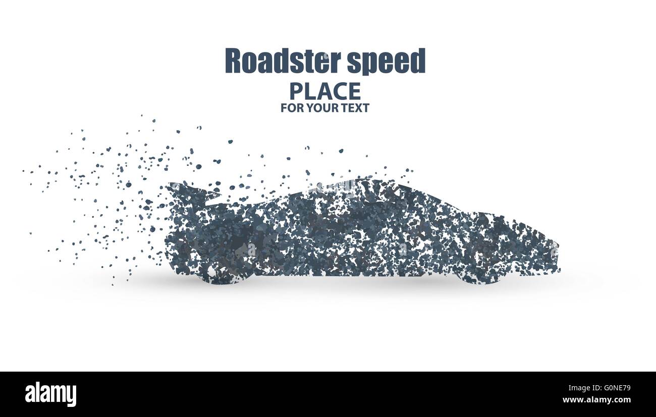 Roadster particles, symbolizing speed vector illustration Stock Vector ...
