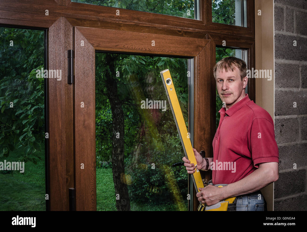 The master on installation of windows Stock Photo - Alamy
