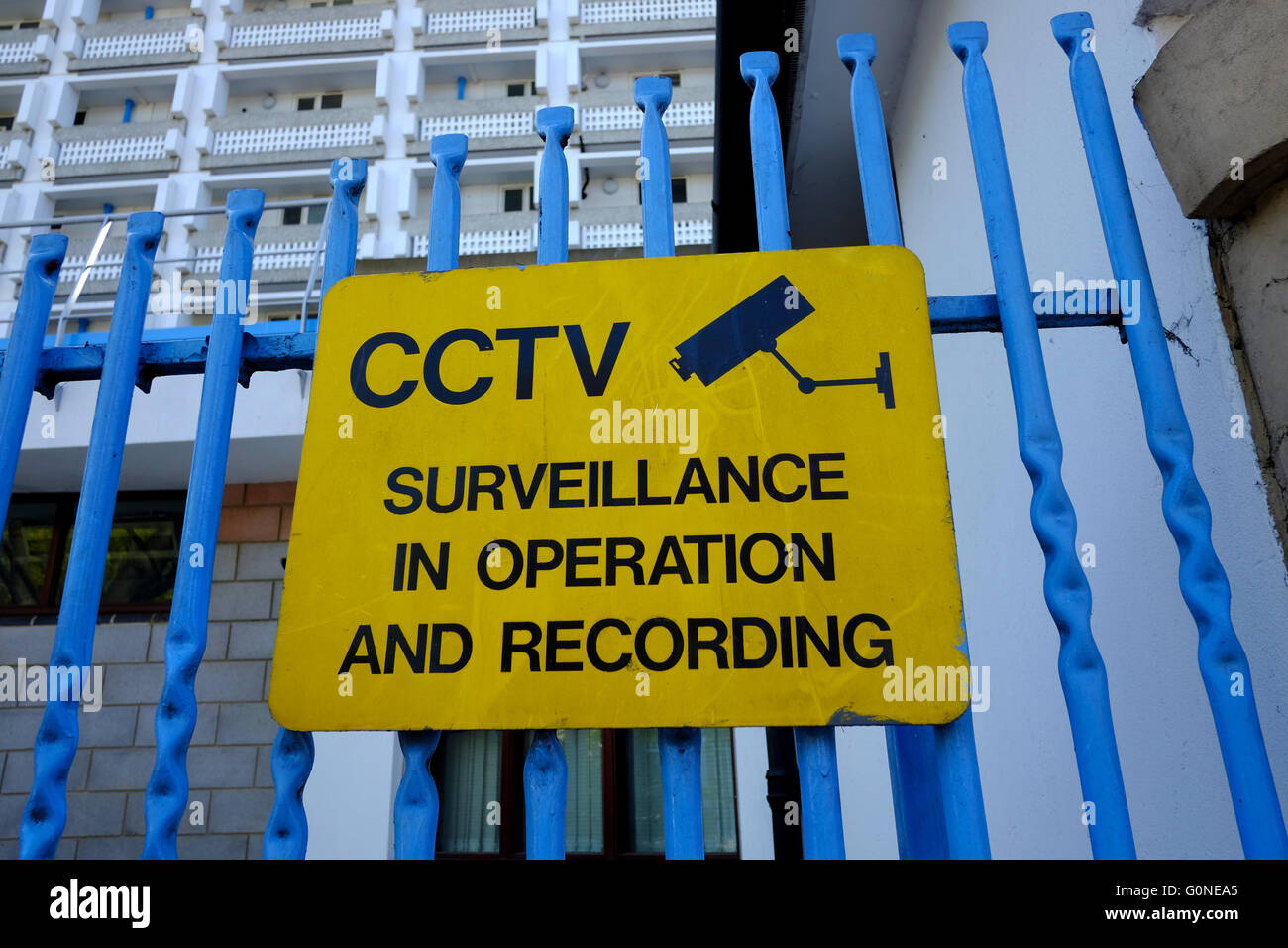 Cctv warning sign hi-res stock photography and images - Alamy