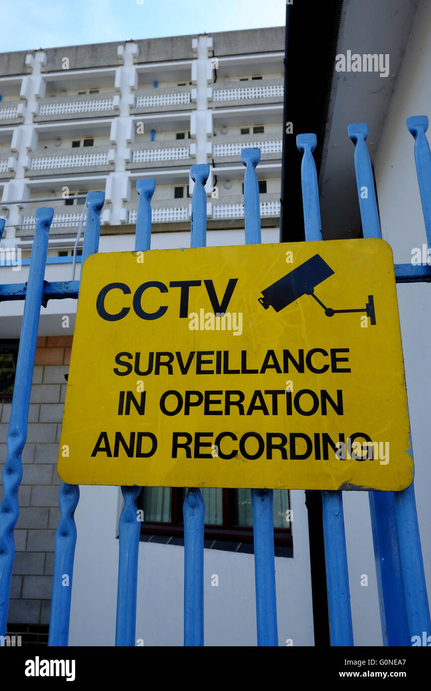 Cctv security camera sign warning hi-res stock photography and images ...