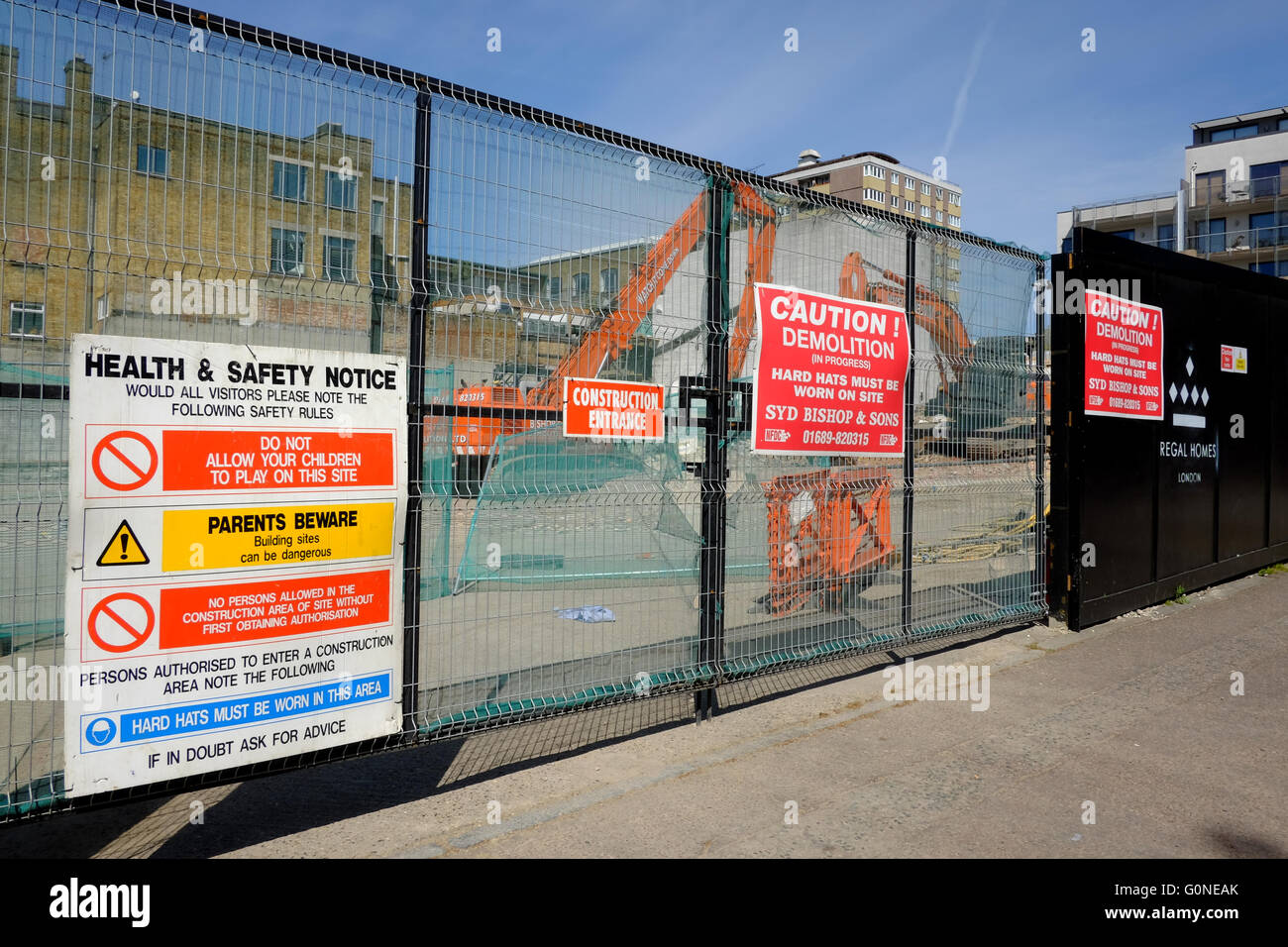 Demolition site in London Stock Photo - Alamy
