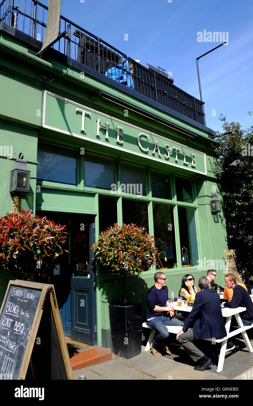 The Castle Pub in Islington, London Stock Photo - Alamy