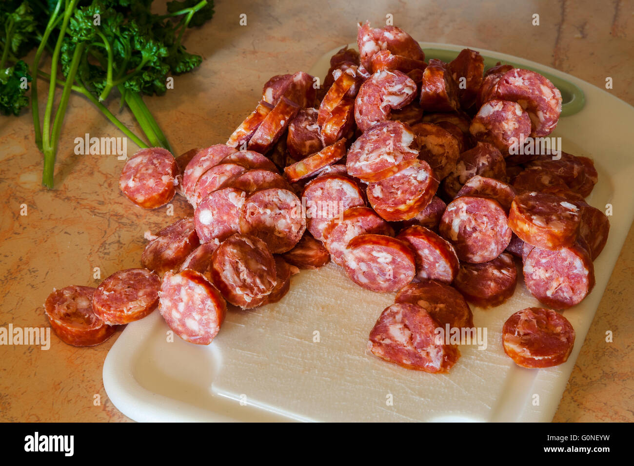 Sausage texture hi-res stock photography and images - Alamy
